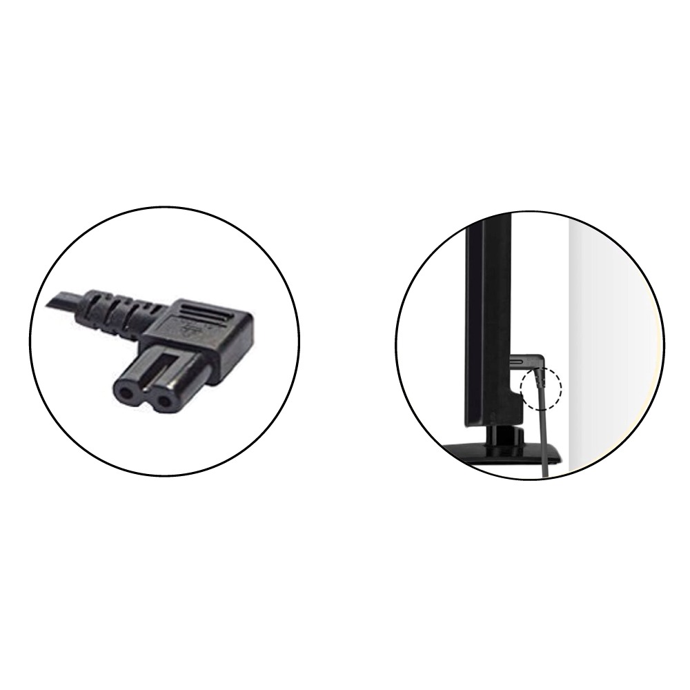 1M IEC C7 Lead Right Angled Figure 8 Power Cord For Canon Pixma HP ...