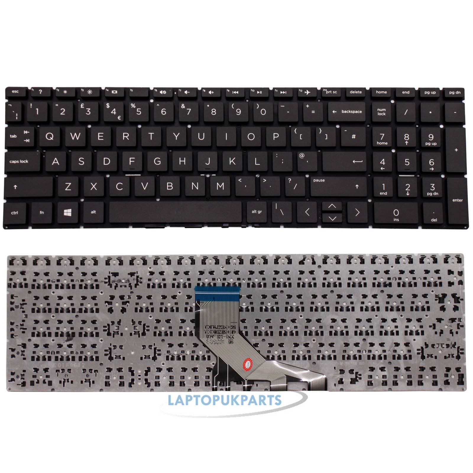 REPLACEMENT FOR HP 15-DA 15-DB 15-DA0012DX 15-DA0053WM BLACK UK ENGLISH ...