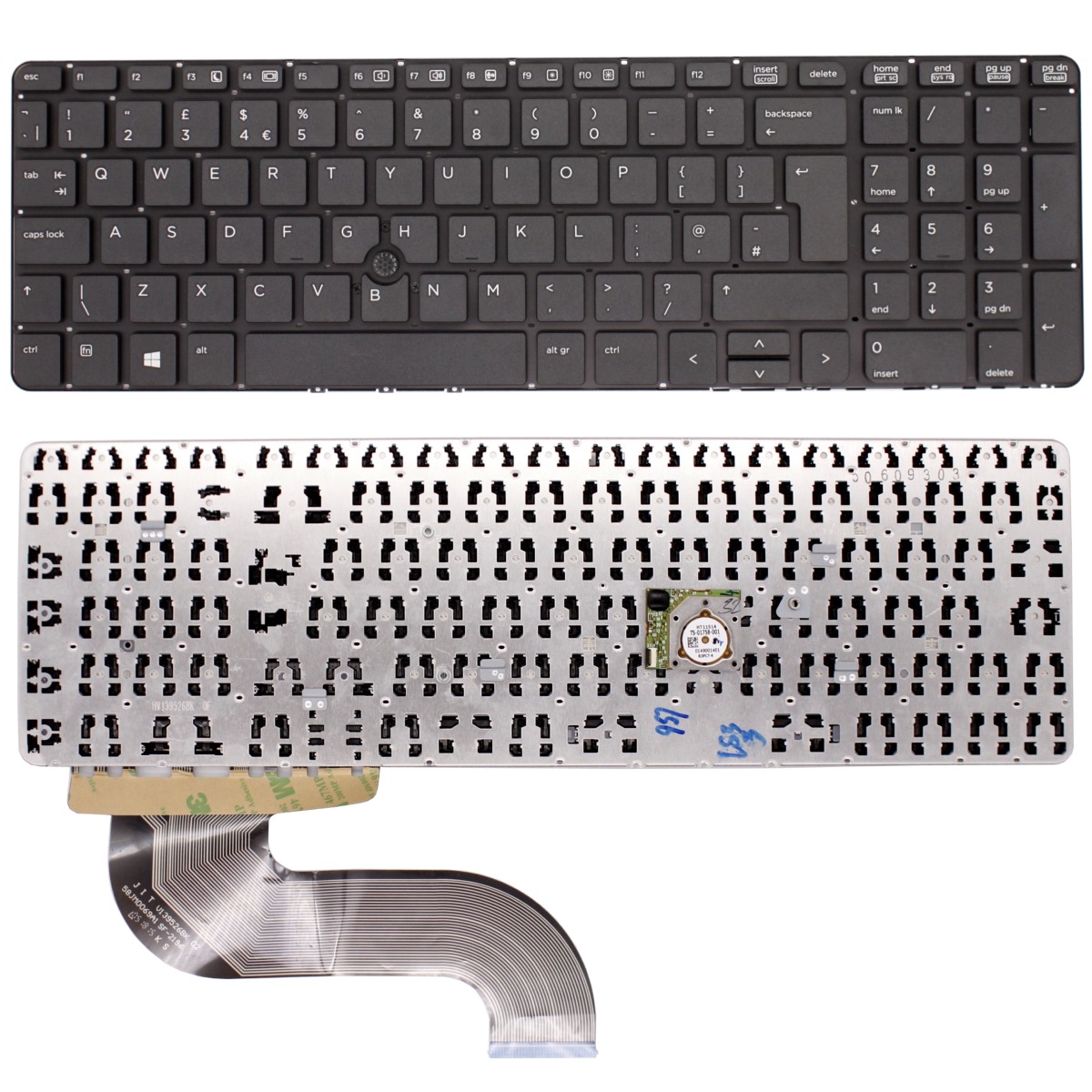 New for HP Probook 650 G1 655 G1 Keyboard without frame Pointer UK ...