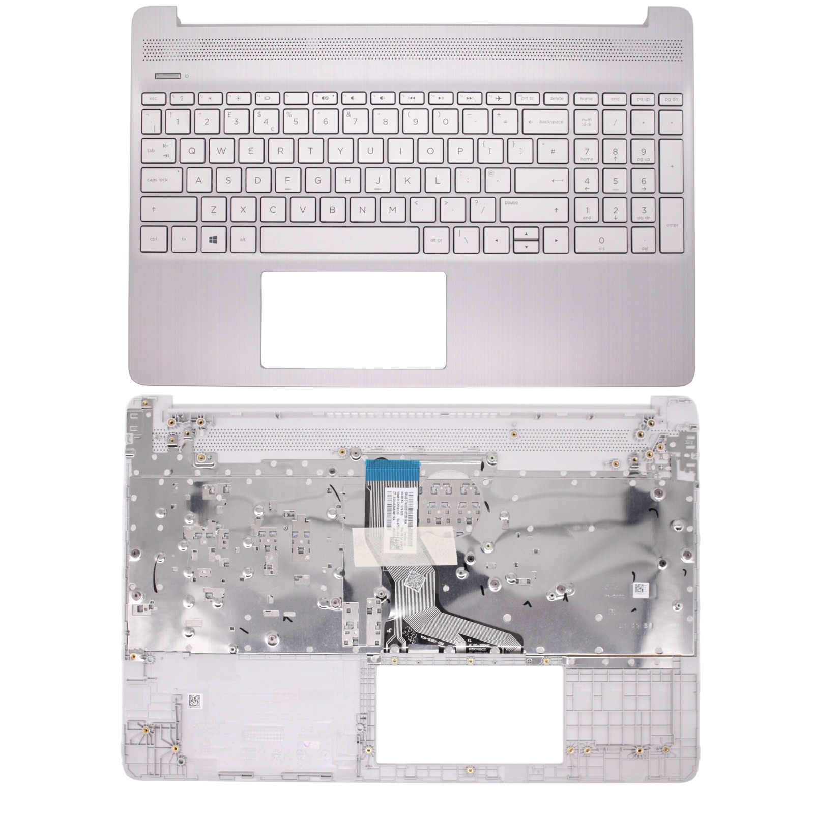 Replacement For HP 15S-EQ1360UR Laptop Silver Upper Palmrest Cover ...